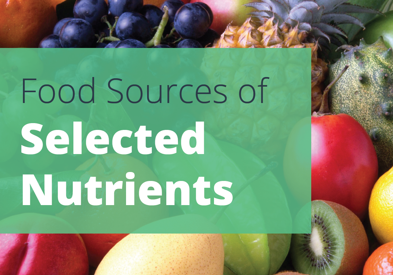 Food Sources of Selected Nutrients