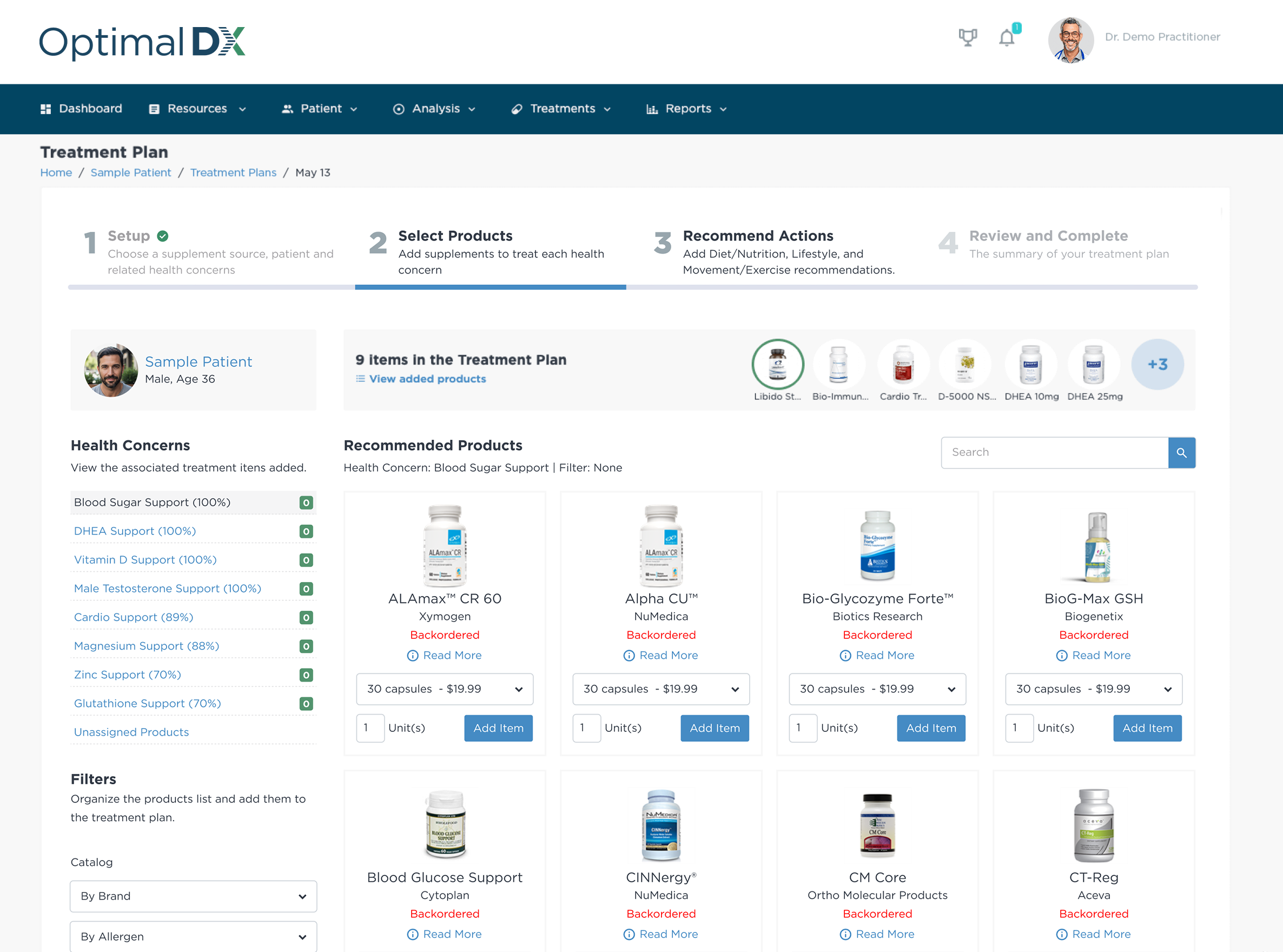 Functional Blood Chemistry Analysis OptimalDX